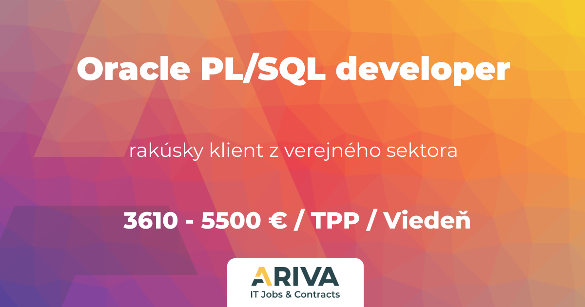 Oracle PL/SQL developer | ARIVA